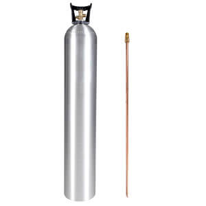 50 lb CO2 Cylinder with Siphon Tube and Handle - Aluminum - New ...