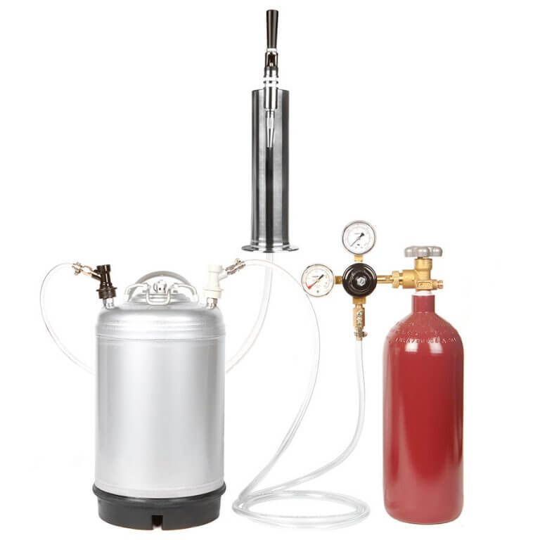 3 Gallon Ball Lock Keg Stout Kit With 20 Cu. Ft. Nitrogen Cylinder And ...